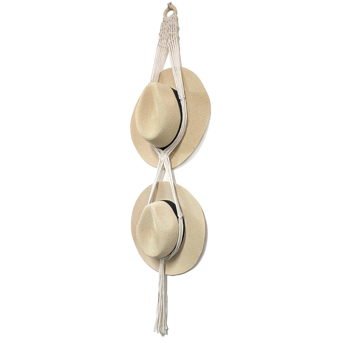 Macrame Hat Storage - Natural - 2 Hats – luscious scarves