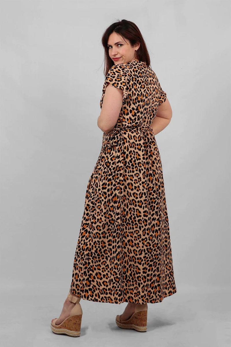 Sarta Large Leopard Print Design Wrap Dress – luscious scarves
