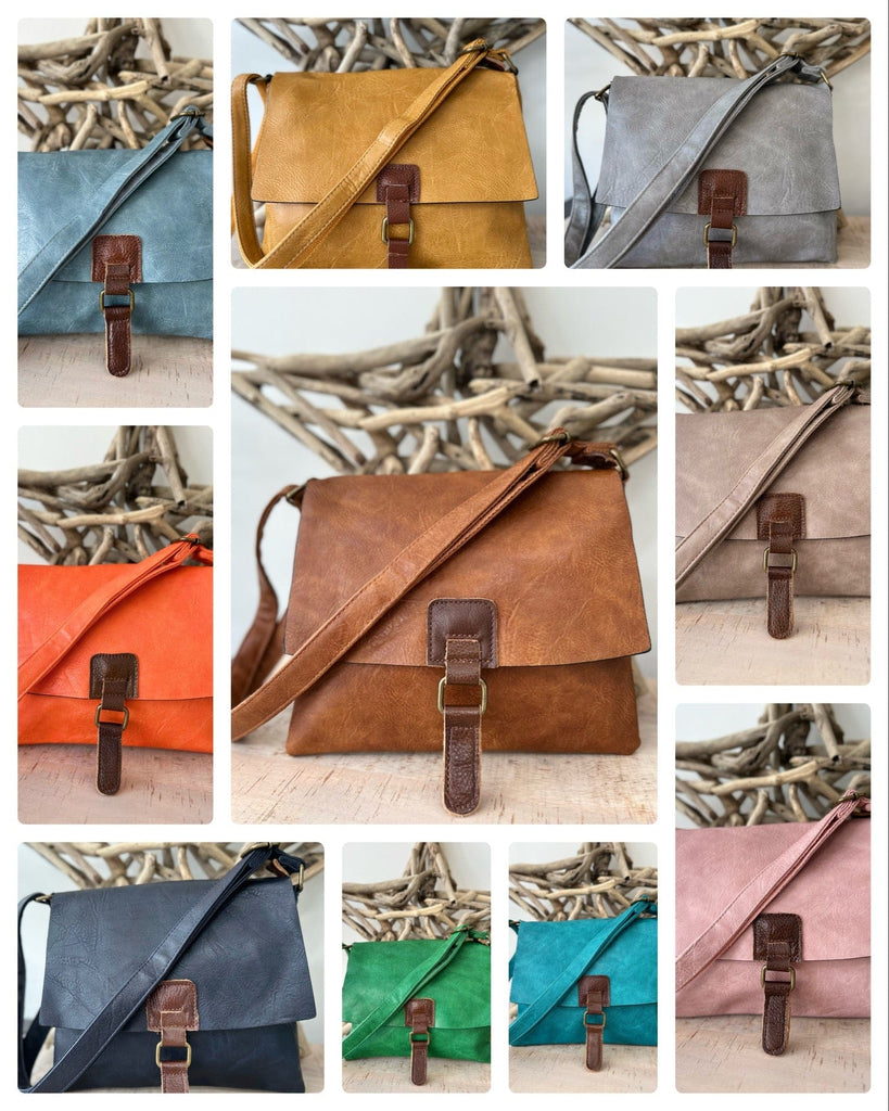 Faux Leather Square Crossbody Bag / Handbag – luscious scarves